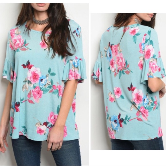 Tops | Nwt Floral Print Spring Top | Poshmark